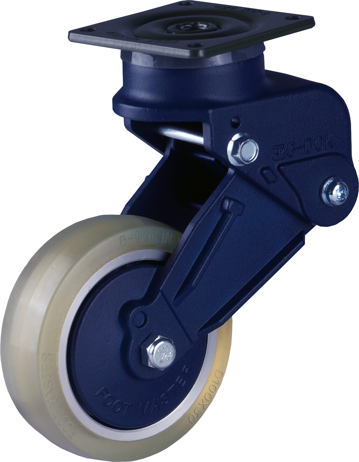 100mm Shock Absorbing Swivel Castor, 100kg Capacity | Polyurethane Tyre ...