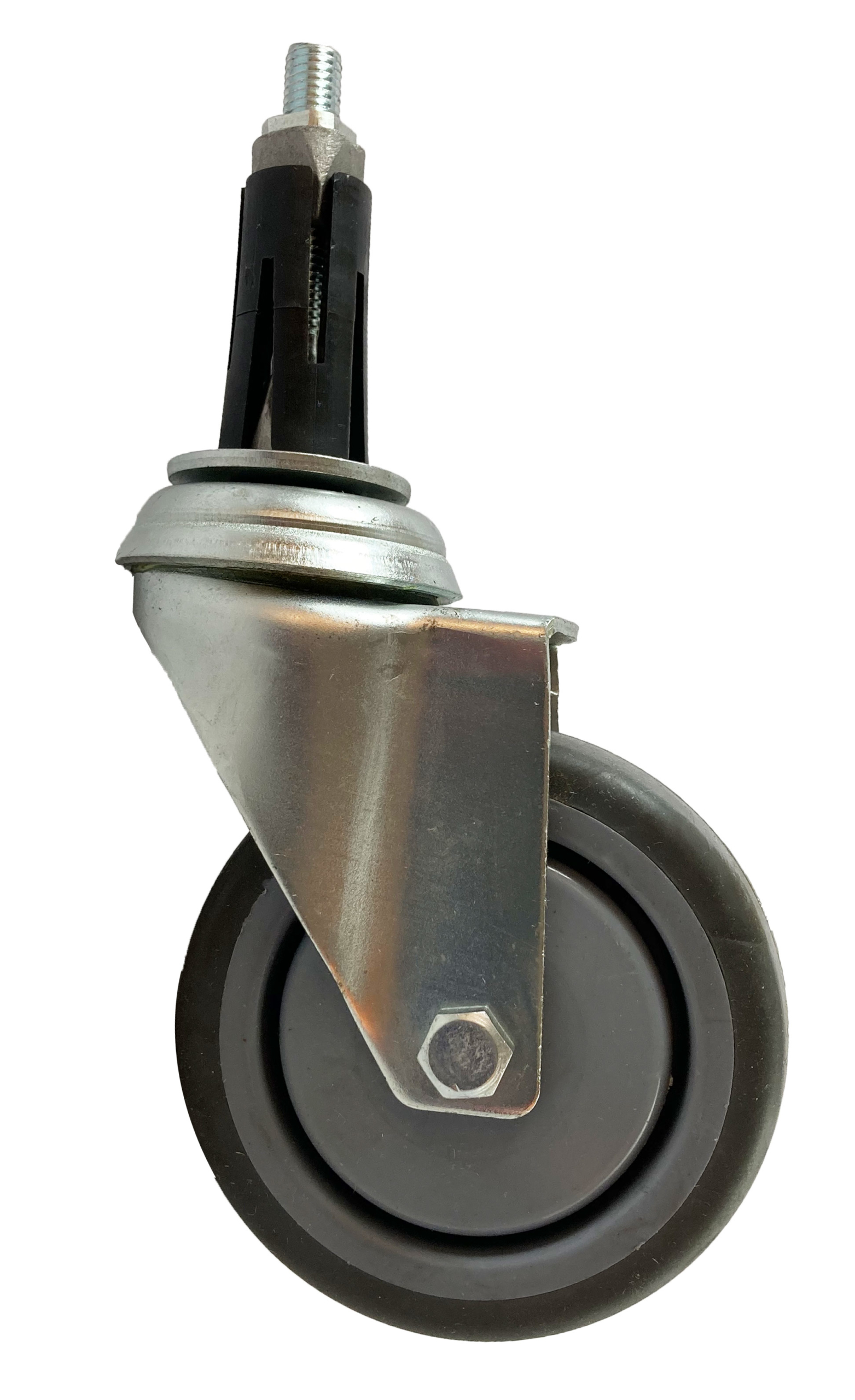 100mm Swivel Castor with 24mm to 27mm Expander Fitting, 100kg Capacity ...