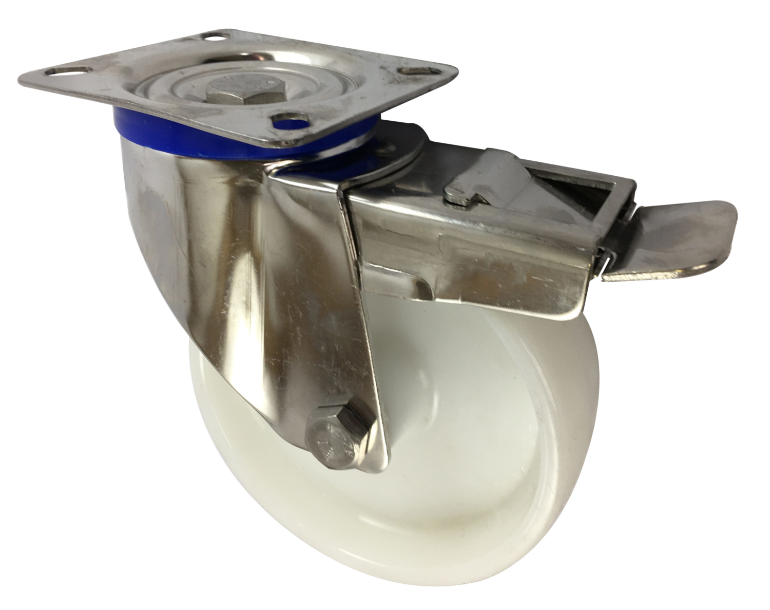 125mm Stainless Steel Swivel Castor With Brake, 150kg Capacity | Nylon ...