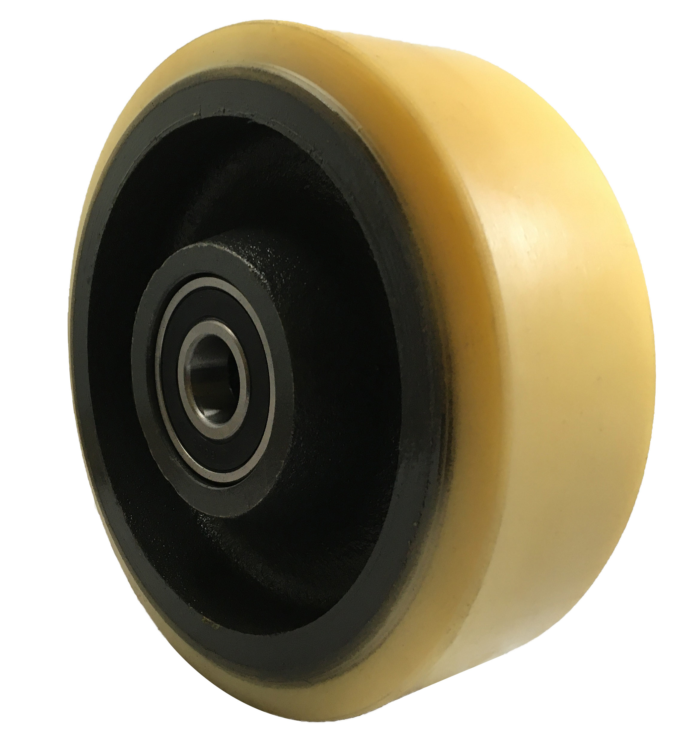 Castor Wheel 200mm | Polyurethane Tyre / Cast Iron Centre, 1800kg, 25mm ...