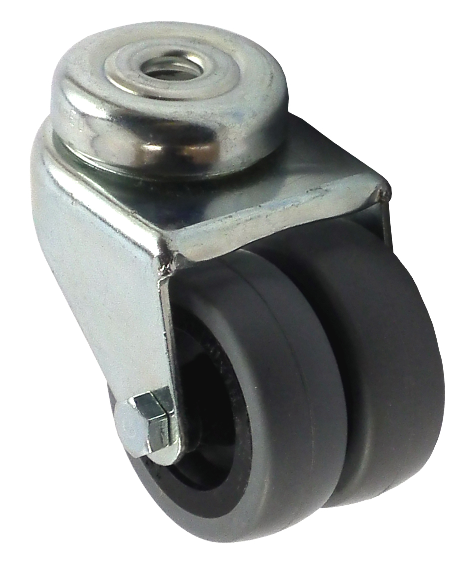 50mm Swivel Castor, 55kg Capacity | Rubber Tyre Wheel, Plain Bore ...