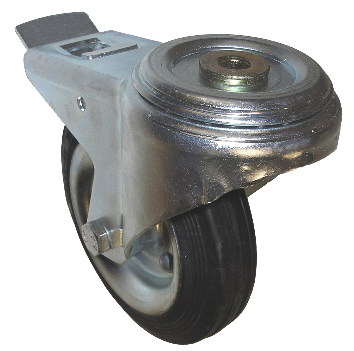Swivel and Brake Castor (Single Bolt Hole Fitting), 125mm, 100kg ...