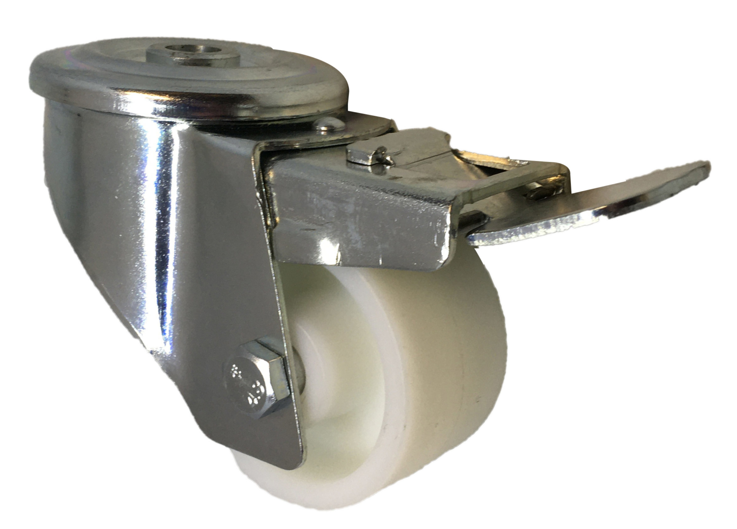 60mm Swivel and Brake Castor, 120kg Capacity | Nylon Wheel, Plain Bore ...