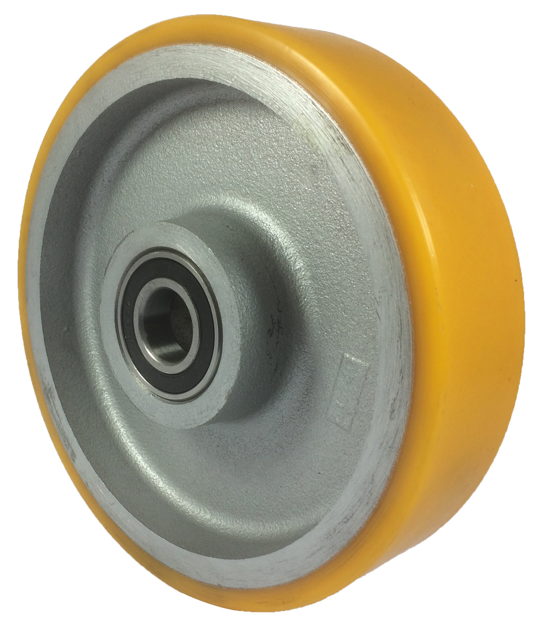 Castor Wheel 200mm | Polyurethane Tyre / Cast Iron Centre, 1100kg, 20mm ...