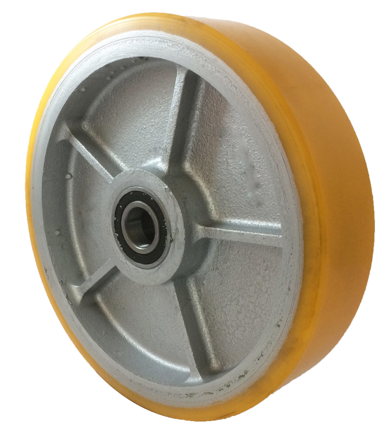 Castor Wheel 250mm | Polyurethane Tyre / Cast Iron Centre, 1400kg, 25mm ...