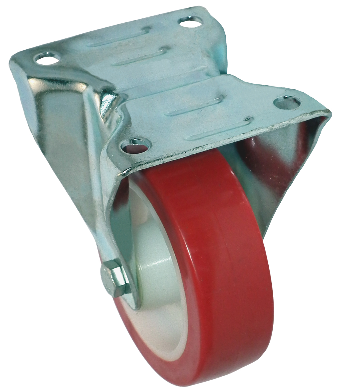 Fixed Castor, 100mm, 150kg Capacity, Polyurethane Tyre Wheel, Roller ...