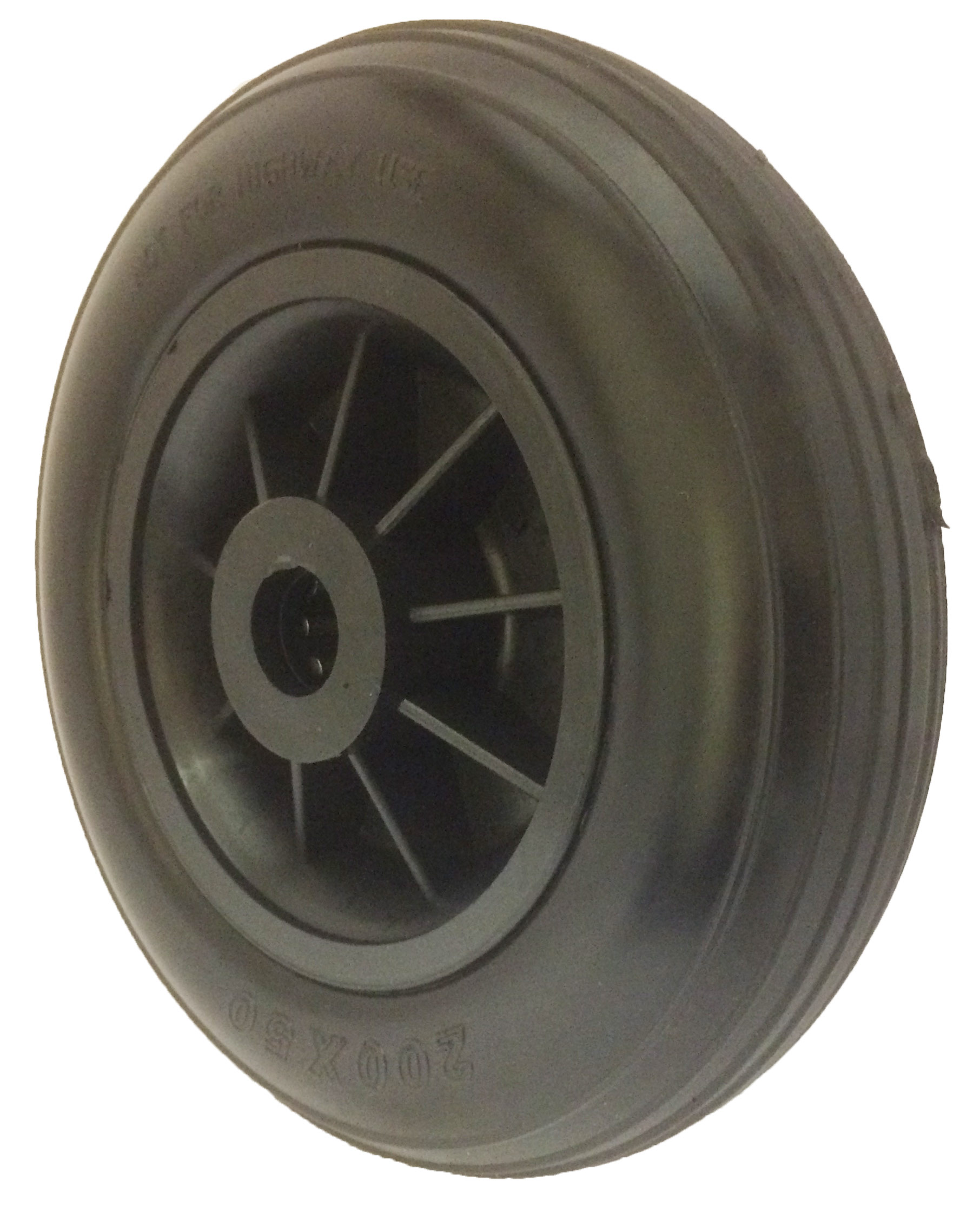 Puncture Proof Wheel 200mm | Black Polypropylene Centre, 100kg, Roller ...