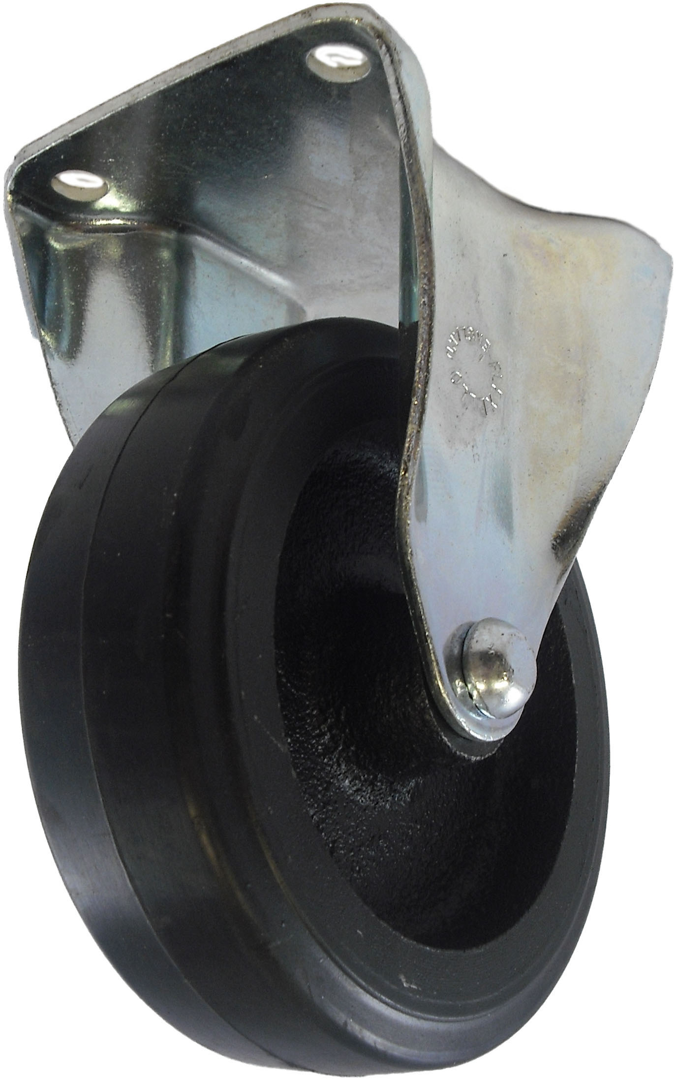 125mm Fixed Castor, 180kg Capacity | Rubber Tyre Wheel, Roller Bearing ...