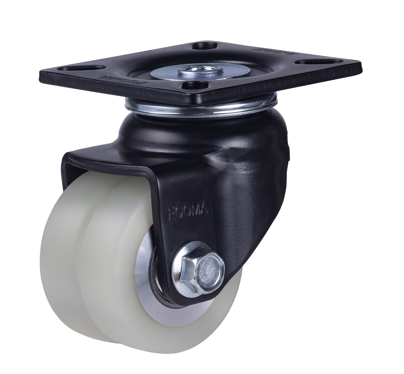 75mm AGV Swivel Castor, Dual Wheel, 200kg Capacity | Polyurethane Wheel ...