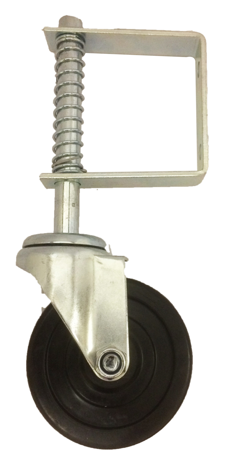 100mm Spring Loaded Gate Castor with non-marking wheel, 57kg Load ...