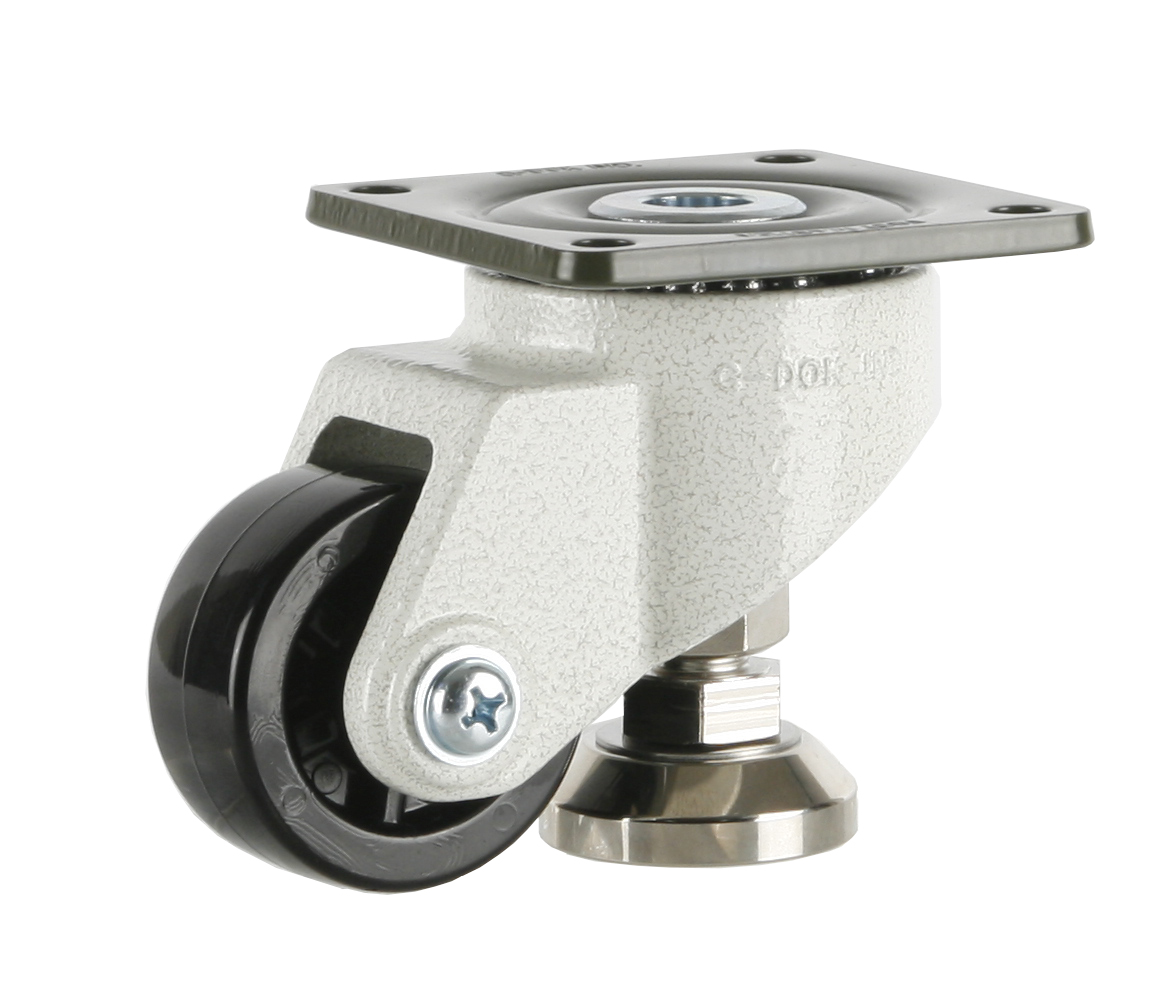 63mm Footmaster Castor with Levelling Foot, 500kg Capacity | 63mm Nylon ...