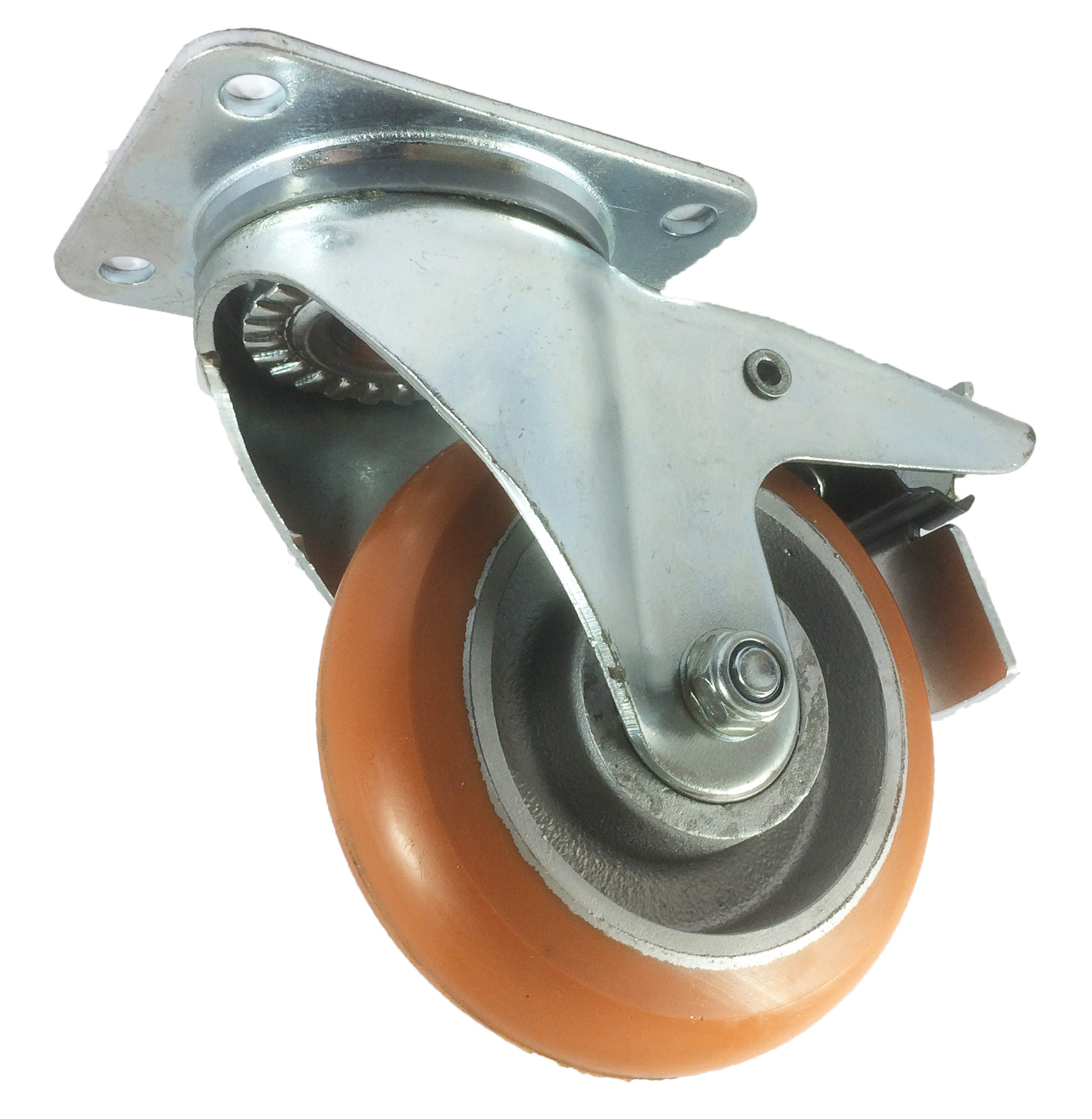 150mm Swivel Castor with Brake, 500kg Capacity | Polyurethane Tyre ...