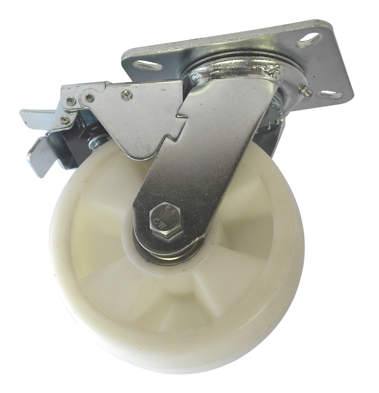 100mm Swivel Castor with Brake, 270kg Capacity | Nylon Wheel, Ball ...