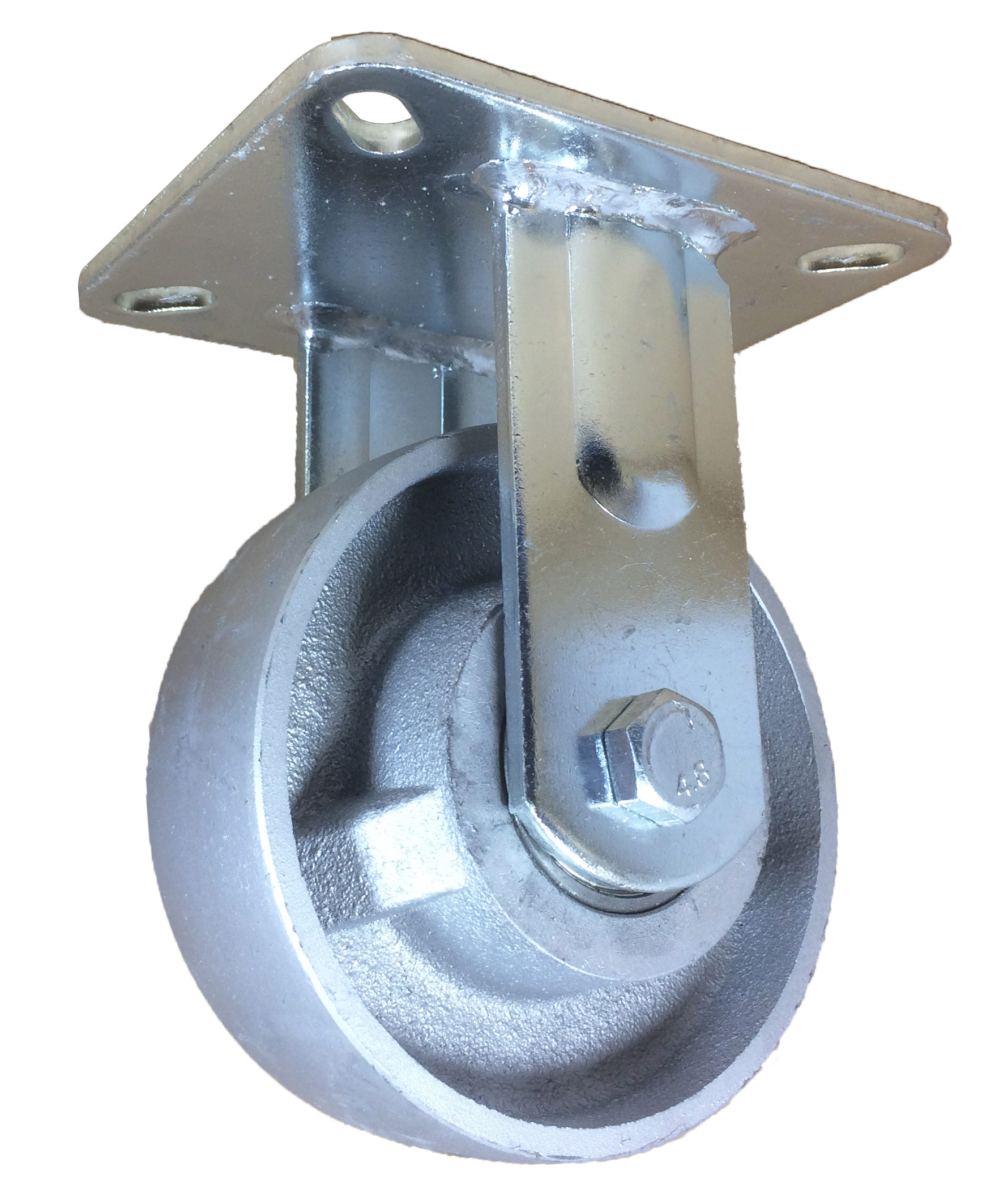 200mm Fixed Castor, 600kg Capacity | Cast Iron Wheel, Ball Bearing ...