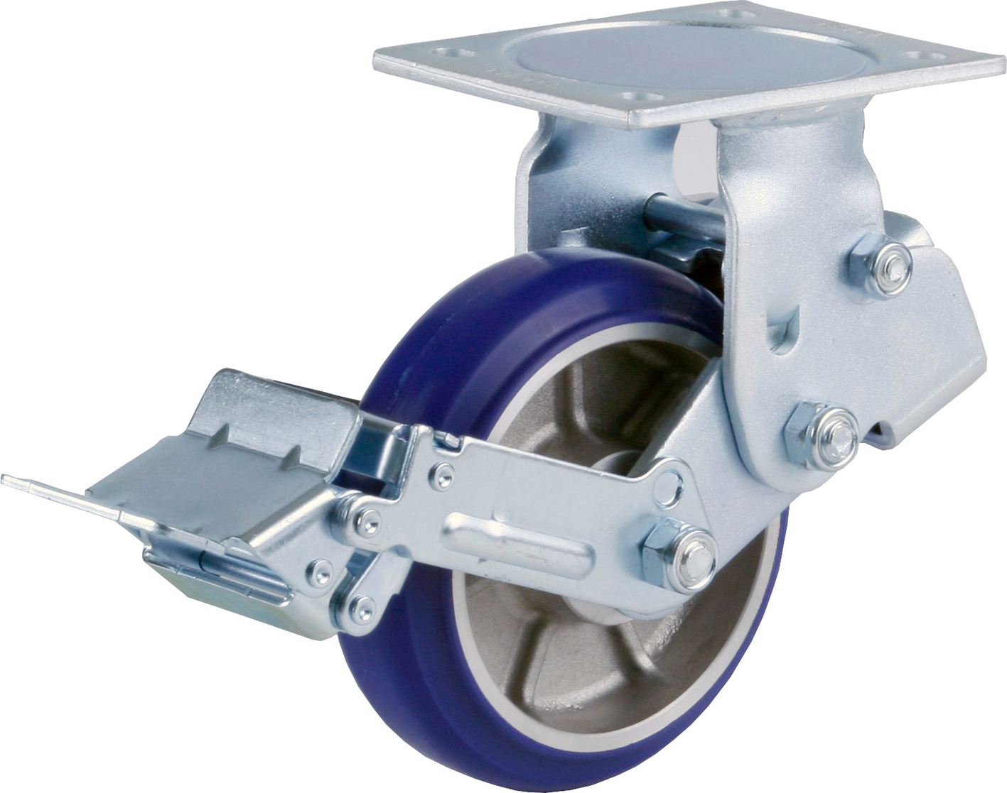 150mm Shock Absorbing Fixed Castor With Brake, 360kg Capacity ...