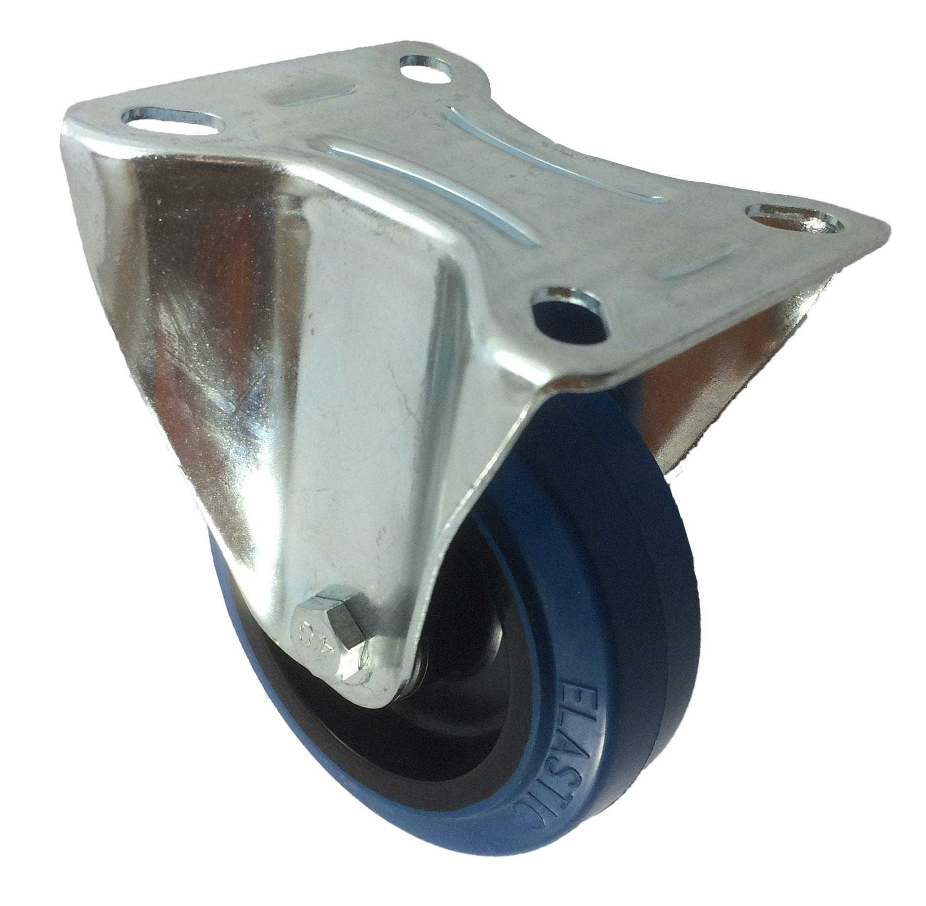 100mm Fixed Castor, 200kg Capacity | Rubber Tyre Wheel, Roller Bearing ...