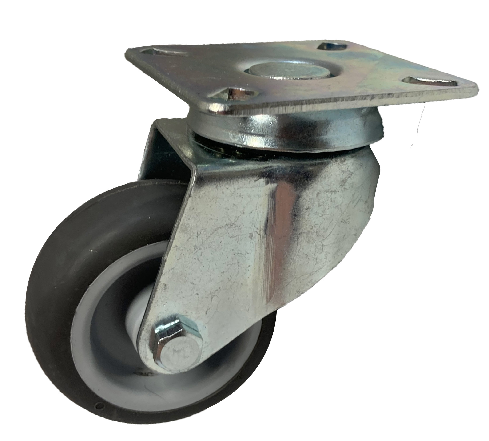 60mm Swivel Castor, 40kg Capacity | Rubber Tyre Wheel (LSM060RP ...