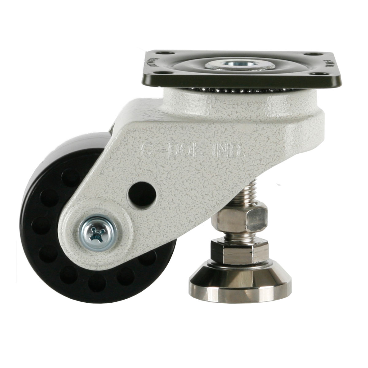 75mm Footmaster Castor with Levelling Foot, 700kg Capacity | Nylon ...