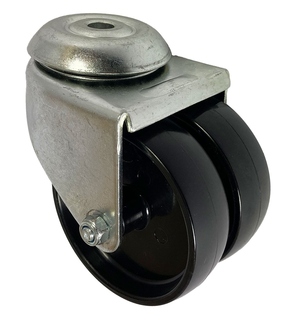 75mm Swivel Castor, 80kg Capacity | Nylon Wheel, Plain Bore (2KS075PPBH ...