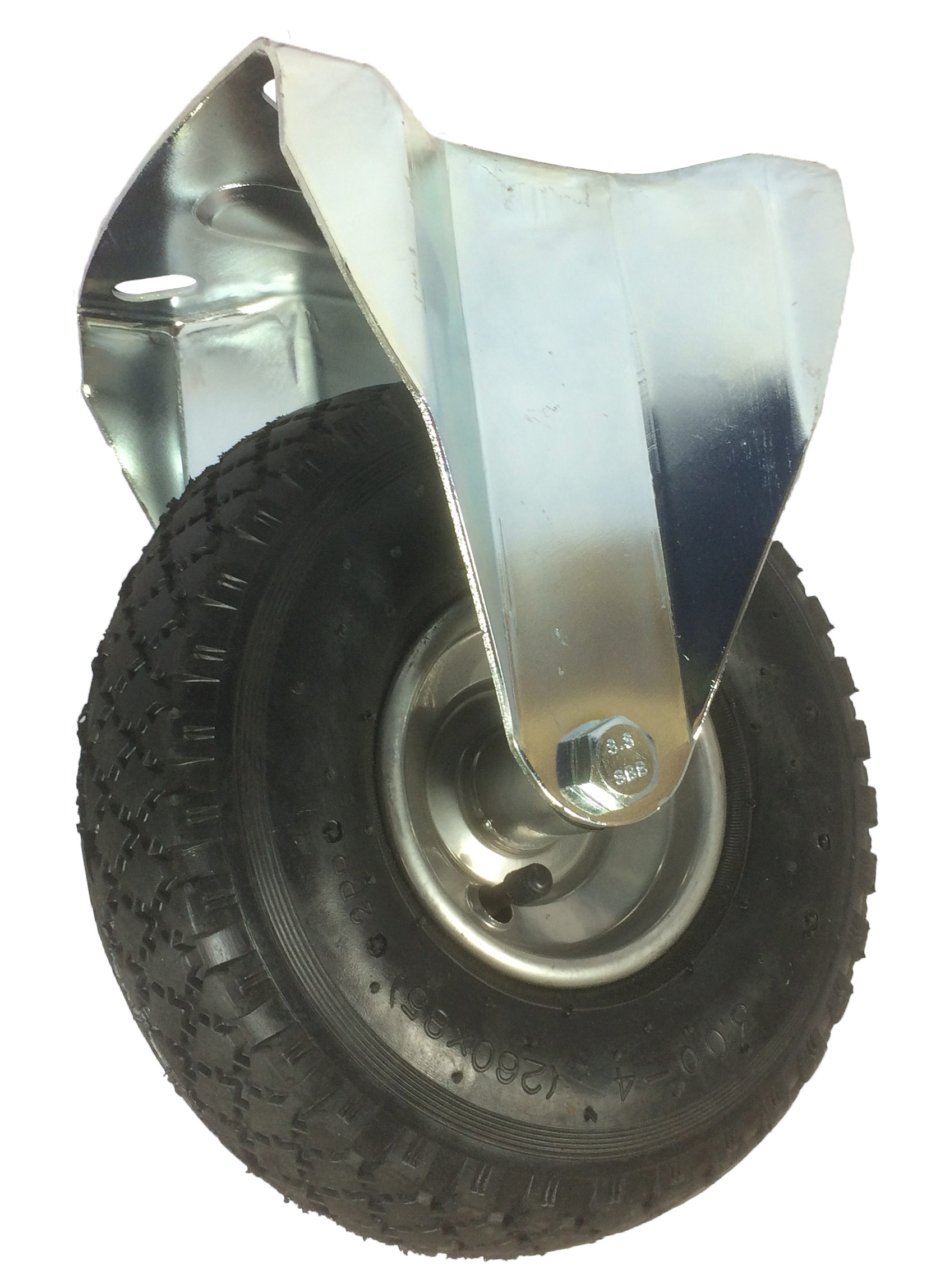 260mm Fixed Castor, 150kg Capacity | Pneumatic Wheel, Roller Bearing ...