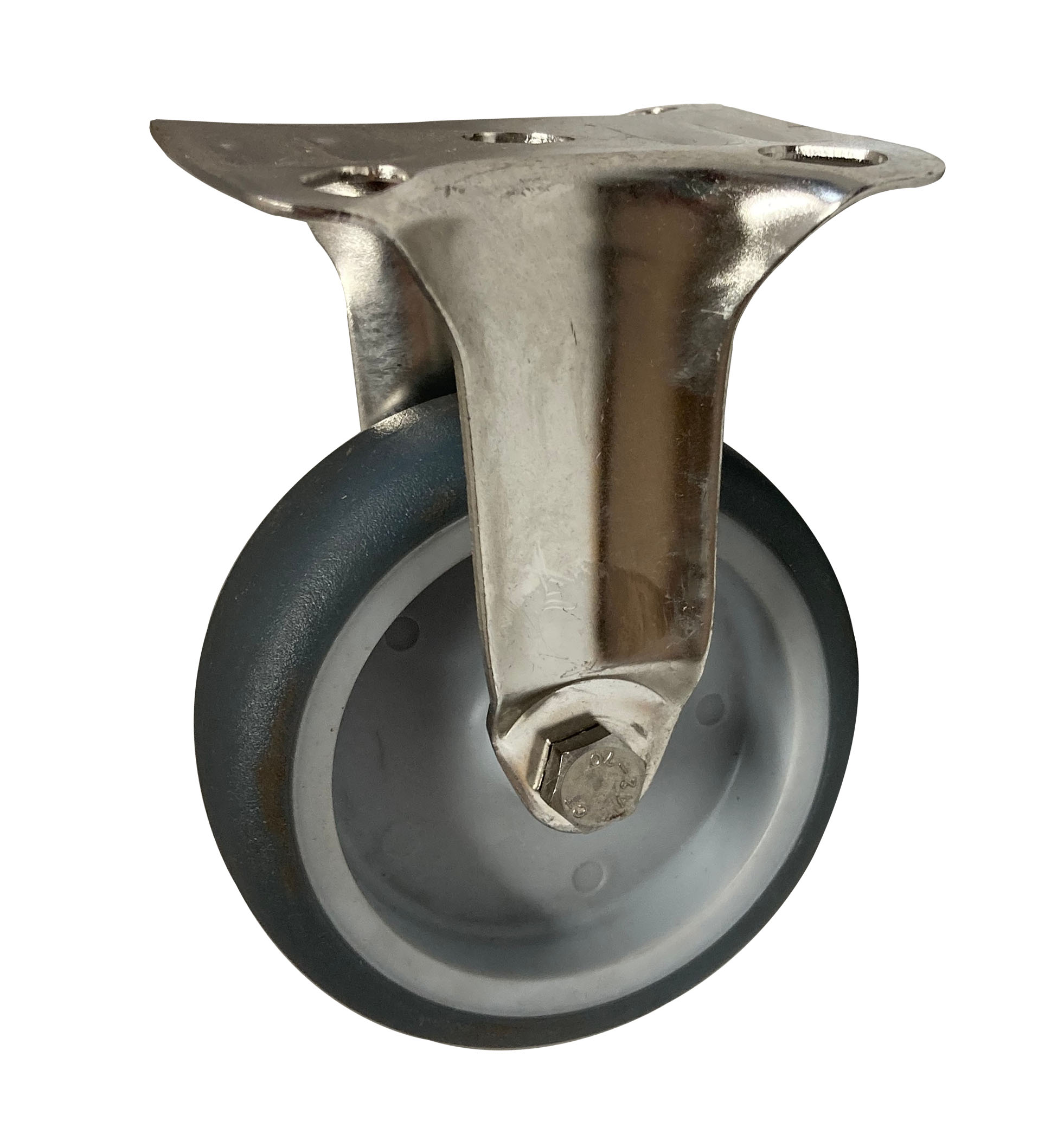 75mm Stainless Steel Fixed Castor, 75kg Capacity | Thermoplastic Rubber ...