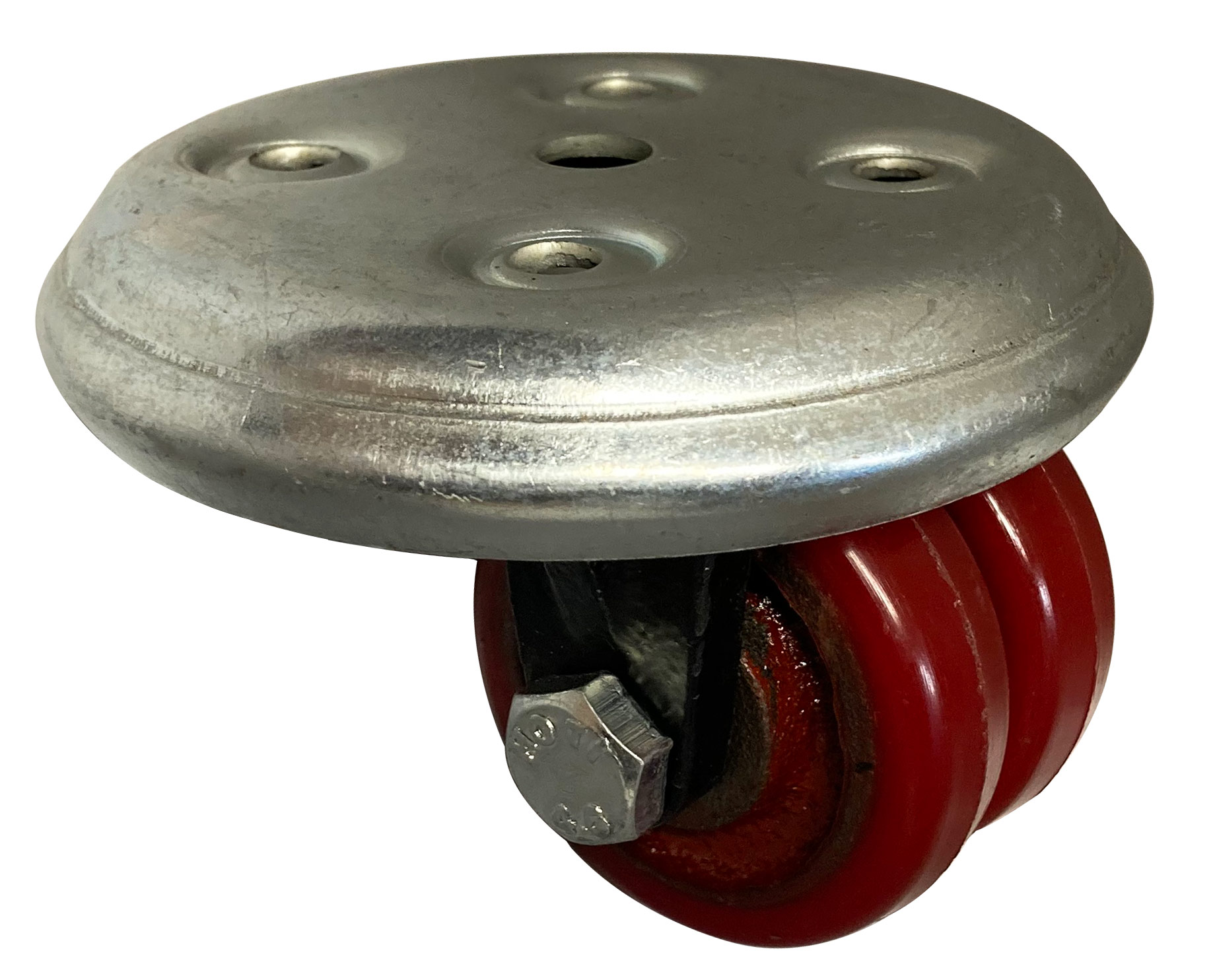 50mm Low Level Swivel Castor, 160kg Capacity | Polyurethane Tyre Wheel ...