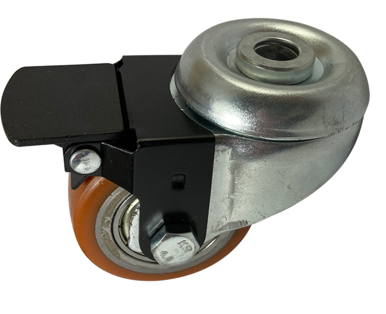 60mm Compact Swivel Brake Castor, 150kg Capacity | Polyurethane Tyre ...