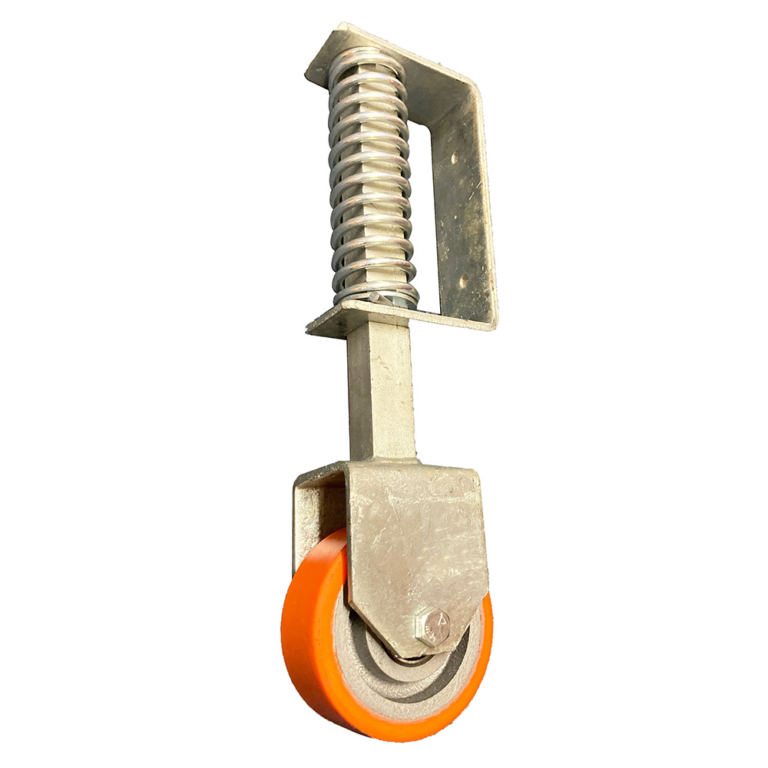 Heavy Duty Spring Loaded Gate Castor with Polyurethane Wheel