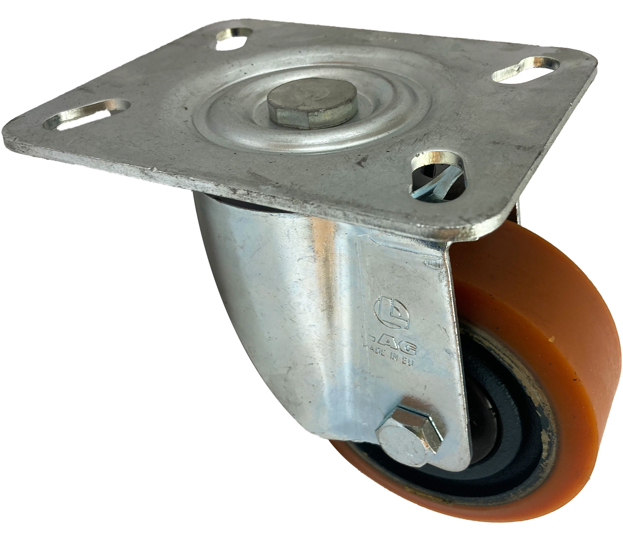 100mm LAG Swivel Castor, 300kg Capacity | Polyurethane Tyre Wheel, Ball ...